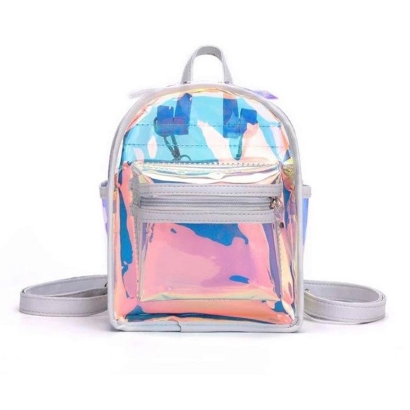 Bags | New Mini Holographic Backpack | Poshmark